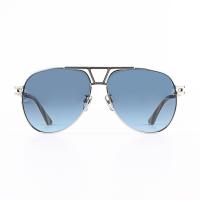 China Shenzhen Supplier Bulk Famous Korean Blue Lens Men Women Double Bridge Hiking Camping Gradient Sunglasses Custom Design Service for sale