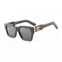 China Guangdong Wholesaler Vintage Fashion Party Props Thick Shade Frames Work Outdoors Recreation High Quality Sunglasses Custom logo for sale