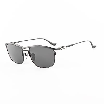 China Korean Elegant Street Unisex Titan Slim Pilot Sun Glasses Original Men Women Casual Reading Wholesale Sunglasses China Side logo for sale