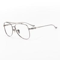 China China Light Luxury Celebrity Dual Beam Black Gold Silver Gun Color Optical Reading Men's Female Wholesale Glasses Order Online for sale