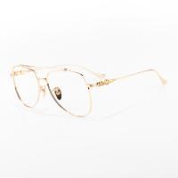 China China Light Luxury Celebrity Dual Beam Black Gold Silver Gun Color Optical Reading Men's Female Wholesale Glasses Order Online for sale