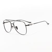 China China Light Luxury Celebrity Dual Beam Black Gold Silver Gun Color Optical Reading Men's Female Wholesale Glasses Order Online for sale