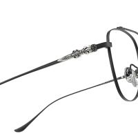 China China Light Luxury Celebrity Dual Beam Black Gold Silver Gun Color Optical Reading Men's Female Wholesale Glasses Order Online for sale