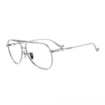 China Latest Ultra Light Pure Titanium Optical Prescription Good Quality Double Glass Frame Motorcycle Medical Glasses Frame for Women for sale