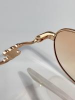 China Lightweight Titanium Eyeglass Frame with Vintage Look and UV protection  Prescription Lenses CL40572 Light-colored lenses, small oval frames custom logo sunglasses for sale