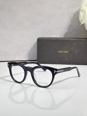 China TM FORD FT6121-B Women Retro Round Cat Eye Eyeglasses, Thick Acetate Optical Frame, Signature T Metal Logo, Prescription Ready Multiple Colors for sale