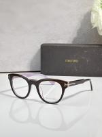 China TM FORD FT6121-B Women Retro Round Cat Eye Eyeglasses, Thick Acetate Optical Frame, Signature T Metal Logo, Prescription Ready Multiple Colors for sale