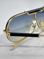 China Luxury Designer Shield Aviator FT1309 Sunglasses for Men Women, Large One-Piece Lens Metal Frame with Top Bar, UV400 Trendy Rimless Pilot Shades Prescription for sale