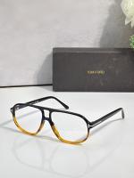 China Prescription Aviator Eyeglasses for Men Women, Double Bridge Pilot Style Acetate Optical Frame, Clear Demo Lenses Prescription Ready TF6082-B Tm Ford for sale
