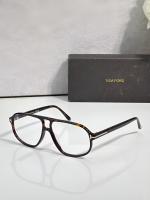 China Prescription Aviator Eyeglasses for Men Women, Double Bridge Pilot Style Acetate Optical Frame, Clear Demo Lenses Prescription Ready TF6082-B Tm Ford for sale
