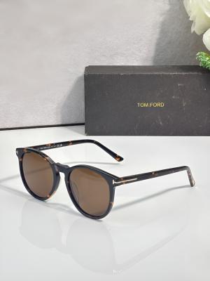 China Tm Ford Round Retro Sunglasses for Women Men, Solid Acetate Frame, Signature Gold T Logo on Temple, UV400 Protection, Fashion Designer Shades, Multiple Lens & Frame Colors Available FT1097 for sale