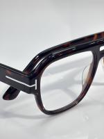 China Tm Ford Retro Double Bridge Aviator Optical Eyeglass Frame for Men, Hand Polished Acetate Full Rim Frame, Iconic T Logo on Temple, Clear Demo Lenses, Fashion Prescription Ready Eyewear Prescription for sale