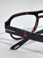 China Tm Ford Retro Double Bridge Aviator Optical Eyeglass Frame for Men, Hand Polished Acetate Full Rim Frame, Iconic T Logo on Temple, Clear Demo Lenses, Fashion Prescription Ready Eyewear Prescription for sale