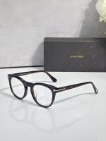 China Tom Ford Round Cat Eye Optical Eyeglasses Frame with Premium Hand Polished Acetate and Iconic T Metal Logo Temple Prescription for sale