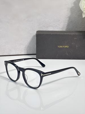 China Tom Ford Round Cat Eye Optical Eyeglasses Frame with Premium Hand Polished Acetate and Iconic T Metal Logo Temple Prescription for sale