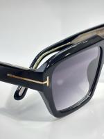 China Tm Ford Square Double Bridge FT1202 Sunglasses, Premium Acetate Frame UV Protection Polarized Lens Unisex Retro Pilot Style Eyewear for Driving Travel Prescription for sale