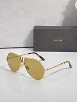 China TF1281 Luxury Tm Ford Pilot Aviator Sunglasses Double Bridge Metal Eyewear Gradient Lens Unisex Fashion Sun Glasses For Driving Beach Prescription for sale