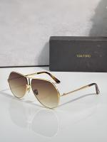 China TF1281 Luxury Tm Ford Pilot Aviator Sunglasses Double Bridge Metal Eyewear Gradient Lens Unisex Fashion Sun Glasses For Driving Beach Prescription for sale