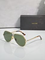 China TF1281 Luxury Tm Ford Pilot Aviator Sunglasses Double Bridge Metal Eyewear Gradient Lens Unisex Fashion Sun Glasses For Driving Beach Prescription for sale