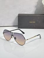 China TF1281 Luxury Tm Ford Pilot Aviator Sunglasses Double Bridge Metal Eyewear Gradient Lens Unisex Fashion Sun Glasses For Driving Beach Prescription for sale