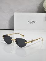 China Rimless Oval Sunglasses For Women, Luxury Triomphe Crystal Rhinestone Decor Rimless Sunglasses, Gradient Lens Metal Frame Designer UV400 Protection Fashion Eyewear For Travel Party CL2382U for sale