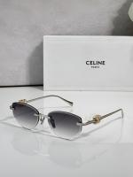 China Rimless Oval Sunglasses For Women, Luxury Triomphe Crystal Rhinestone Decor Rimless Sunglasses, Gradient Lens Metal Frame Designer UV400 Protection Fashion Eyewear For Travel Party CL2382U for sale
