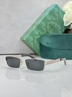 China Guci Designer Sunglasses for Men - Geometric Metal Frame with Engraved GG Pattern Temples (Multiple Colors) Prescription High-end brand for sale