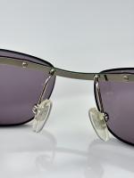 China GG1701S Luxury Rimless Cat Eye Sunglasses for Women, Vintage Metal Oval Ring Buckle Designer Shades UV400 Protection UV400 Y2K for sale
