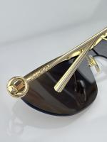 China GG1700S Luxury Rimless One Piece Shield Sunglasses for Women, Designer Metal Temple Ring Detail Visor Shades, Oversized Wraparound UV400 Protection Fashion Statement Sunglasses for Streetwear Party for sale
