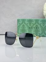 China Luxury Women Rimless Square Designer Sunglasses, Oversized Gradient Tinted Lens Ultra Light Metal Frame UV400 Sun Glasses, Interlocking G Logo Hollow Temples, High End Fashion Eyewear for Vacation for sale