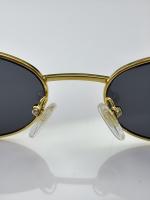 China Vintage Oval Metal Sunglasses for Women, Luxury Designer Y2K Small Cat Eye Shades, Interlocking Logo Retro Slim Frame UV400 Protection Fashion Sunglasses for Streetwear Party Travel GG2197S for sale