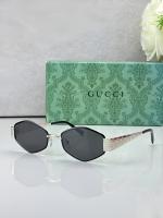China Luxury Retro Geometric Hexagon Sunglasses Women | Engraved Monogram Metal Temple UV400 Polarized Shades, High-End Designer Fashion Eyewear for Vacation & Daily Styling GG2032SK for sale