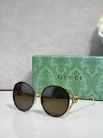 China Vintage Round Oversized Sunglasses for Women, Luxury Designer Metal Frame Sun Glasses with Interlocking G Logo, UV400 Gradient Lens Fashion Eyewear for Travel Party Daily Wear GG1622 for sale