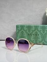 China Vintage Round Oversized Sunglasses for Women, Luxury Designer Metal Frame Sun Glasses with Interlocking G Logo, UV400 Gradient Lens Fashion Eyewear for Travel Party Daily Wear GG1622 for sale