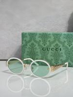 China GG2033SK Vintage Oval Luxury Sunglasses for Women, Full Metal Embossed Logo Temple Designer Shades, UV400 Protective Retro Round Sunglass for Holiday Party Daily Wear Prescription for sale