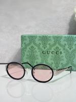 China GG2033SK Vintage Oval Luxury Sunglasses for Women, Full Metal Embossed Logo Temple Designer Shades, UV400 Protective Retro Round Sunglass for Holiday Party Daily Wear Prescription for sale