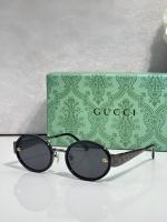 China GG2033SK Vintage Oval Luxury Sunglasses for Women, Full Metal Embossed Logo Temple Designer Shades, UV400 Protective Retro Round Sunglass for Holiday Party Daily Wear Prescription for sale