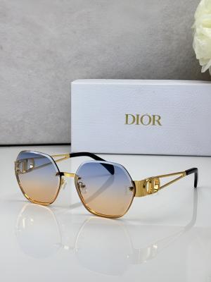 China DSGTA753UCR Elegant Rimless Cut Edge Octagonal Sunglasses Ladies Hollow Logo Metal Temple Gradient Tint Lens UV400 Luxury Fashion Sunglasses Prescription for sale