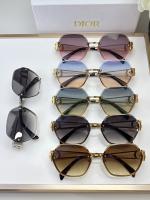 China DSGTA753UCR Elegant Rimless Cut Edge Octagonal Sunglasses Ladies Hollow Logo Metal Temple Gradient Tint Lens UV400 Luxury Fashion Sunglasses Prescription for sale