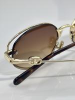 China Trendy Vintage Small Oval Sunglasses for Ladies, Thin Metal Frame CD Logo Hinge Decor UV Protection Sunglasses, Elegant Fashion Eyewear for Beach Driving Shopping Prescription for sale
