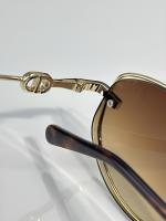 China Trendy Vintage Small Oval Sunglasses for Ladies, Thin Metal Frame CD Logo Hinge Decor UV Protection Sunglasses, Elegant Fashion Eyewear for Beach Driving Shopping Prescription for sale