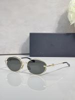 China Trendy Vintage Small Oval Sunglasses for Ladies, Thin Metal Frame CD Logo Hinge Decor UV Protection Sunglasses, Elegant Fashion Eyewear for Beach Driving Shopping Prescription for sale