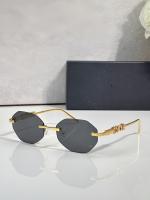 China Rimless Octagon Sunglasses for Women, Luxury Gold Metal Frame Gradient Lens Designer Brand Sunglasses, Vintage Irregular Cut Rimless Sun Glasses UV400 Protection Fashion Eyewear for Party Travel for sale