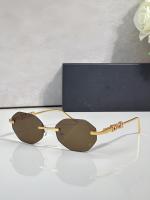 China Rimless Octagon Sunglasses for Women, Luxury Gold Metal Frame Gradient Lens Designer Brand Sunglasses, Vintage Irregular Cut Rimless Sun Glasses UV400 Protection Fashion Eyewear for Party Travel for sale