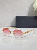 China Rimless Octagon Sunglasses for Women, Luxury Gold Metal Frame Gradient Lens Designer Brand Sunglasses, Vintage Irregular Cut Rimless Sun Glasses UV400 Protection Fashion Eyewear for Party Travel for sale