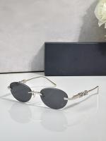 China Y2K Retro Rimless Oval Sunglasses Women Luxury Gold Metal Rhinestone Letter Logo Gradient Lens UV400 Vintage Fashion Shades for Party Travel Prescription DIORCAT2300M for sale