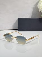 China Y2K Retro Rimless Oval Sunglasses Women Luxury Gold Metal Rhinestone Letter Logo Gradient Lens UV400 Vintage Fashion Shades for Party Travel Prescription DIORCAT2300M for sale