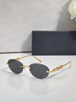 China Y2K Retro Rimless Oval Sunglasses Women Luxury Gold Metal Rhinestone Letter Logo Gradient Lens UV400 Vintage Fashion Shades for Party Travel Prescription DIORCAT2300M for sale