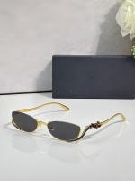 China Vintage Y2K Rimless Oval Sunglasses for Women, Luxury Metal Frame Decorative Buckle Temple Eyewear, Retro Cat Eye Shades UV400 Protection Trendy Street Style Sun Glasses for sale
