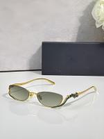 China Vintage Y2K Rimless Oval Sunglasses for Women, Luxury Metal Frame Decorative Buckle Temple Eyewear, Retro Cat Eye Shades UV400 Protection Trendy Street Style Sun Glasses for sale
